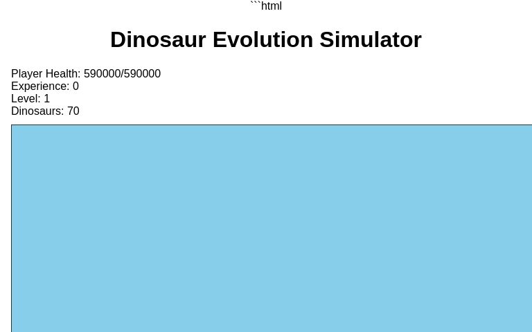 Dinosaur Evolution Simulator ― Perchance Generator