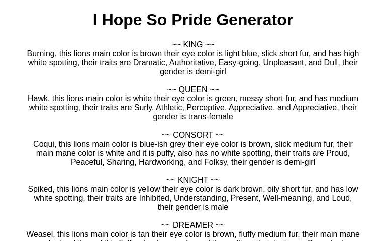 I Hope So Pride Generator