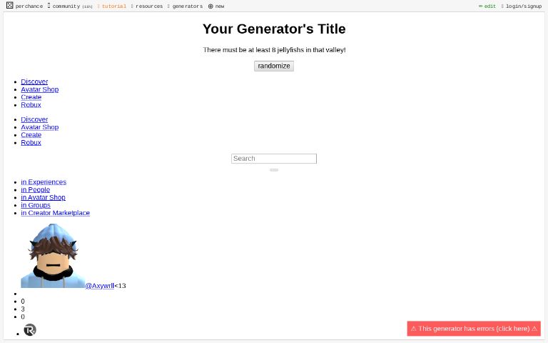 Minimal ― Perchance Generator