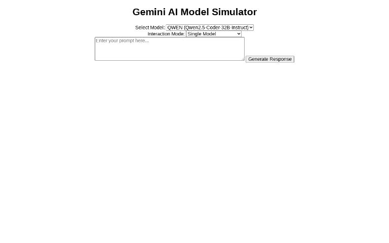 Gemini AI Model Simulator ― Perchance Generator