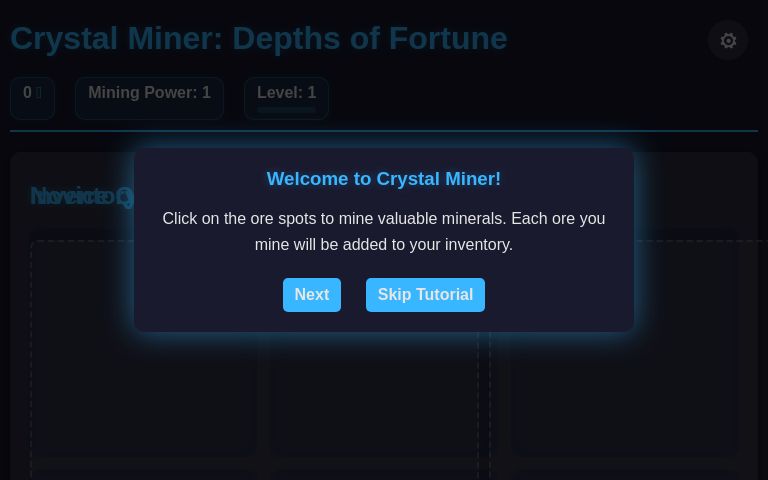 Crystal Miner: Depths of Fortune ― Perchance Generator