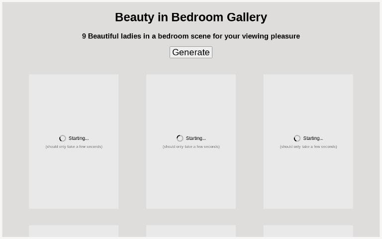 Beauty in Bedroom Gallery ― Perchance Generator