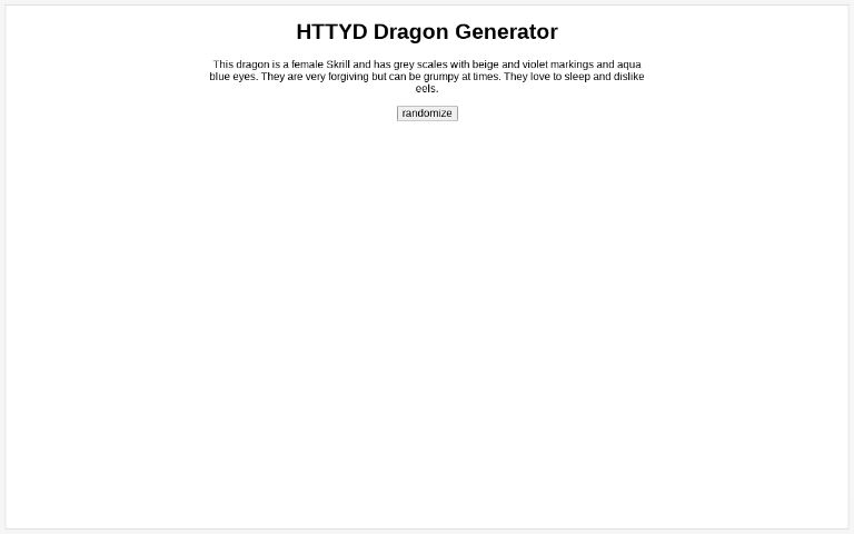 HTTYD Dragon Generator