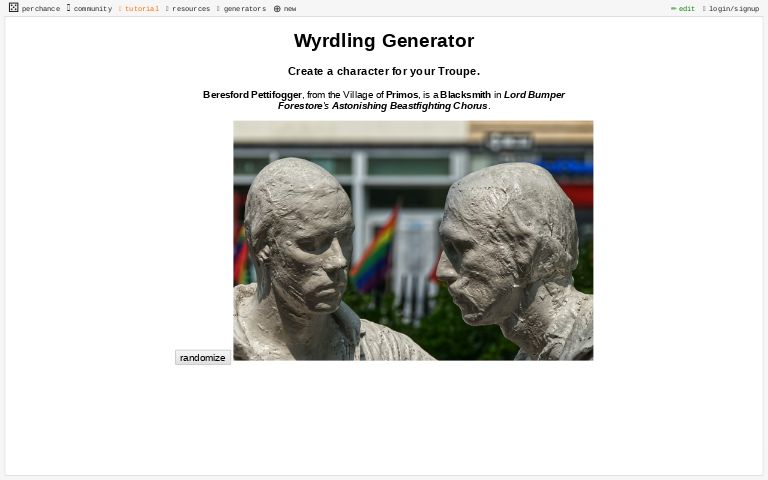 Wyrdling Generator