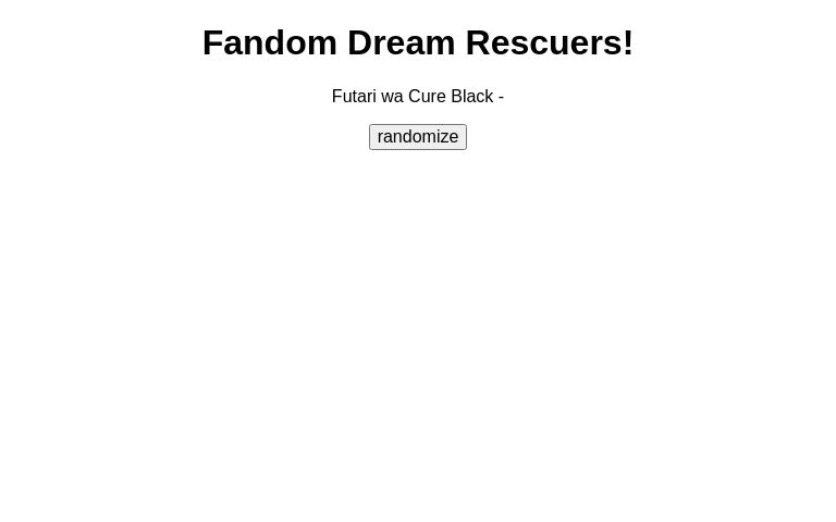 Fandom Dream Rescuers! ― Perchance Generator
