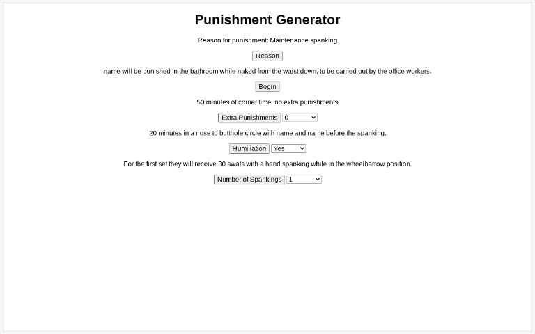 Punishment Generator