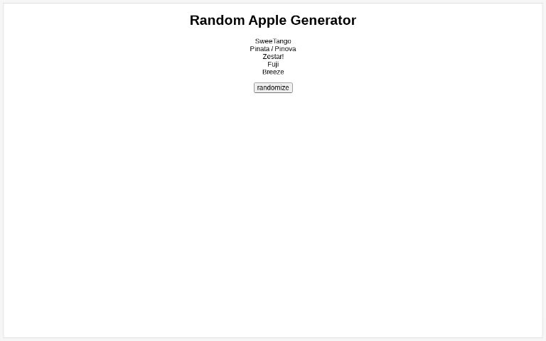 Random Apple Generator