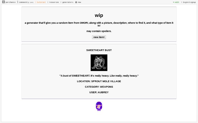 wip ― Perchance Generator