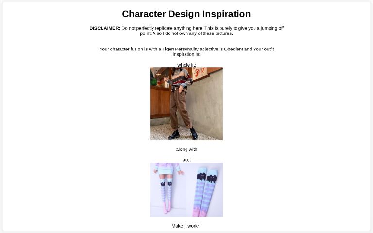 Character Design Inspiration ― Perchance Generator