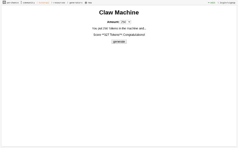 Claw Machine ― Perchance Generator