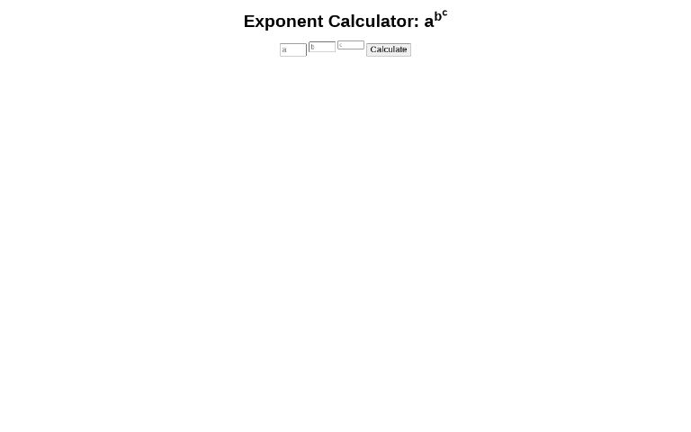 Exponent Calculator: abc ― Perchance Generator