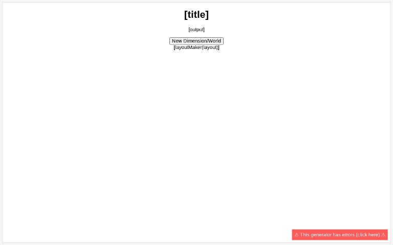 Random world/planet/universe/dimension Generator