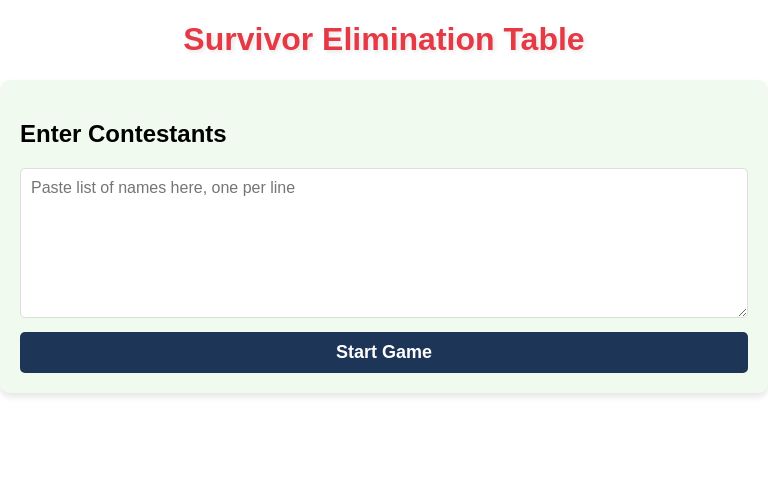 Total Drama Elimination Table ― Perchance Generator