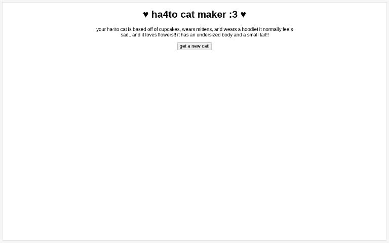 ♥ ha4to cat maker :3 ♥ ― Perchance Generator