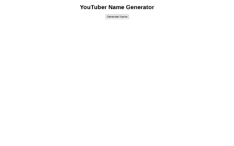YouTuber Name Generator