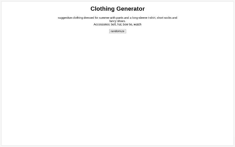 Clothing Generator