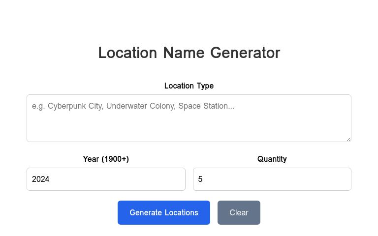 Location Name Generator