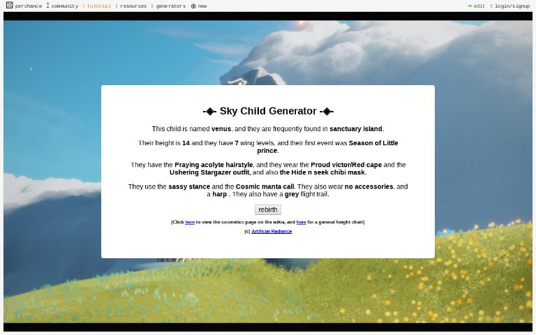 Sky Child Generator