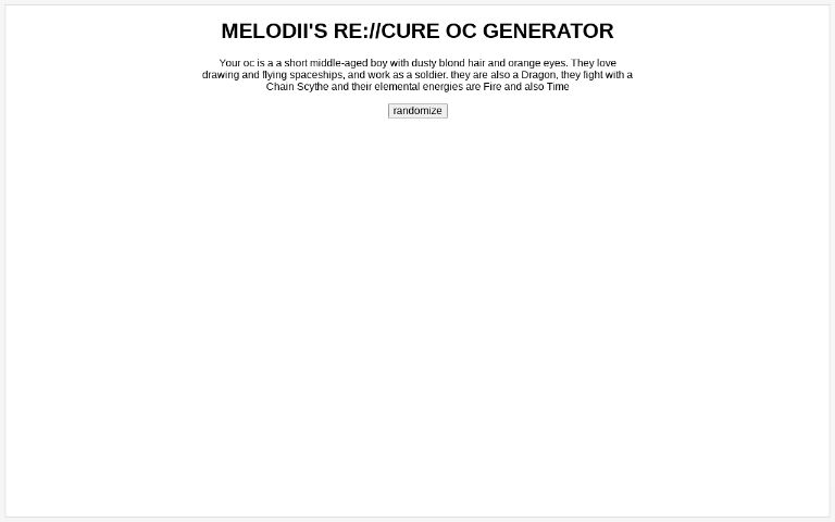 MELODII'S RE://CURE OC GENERATOR