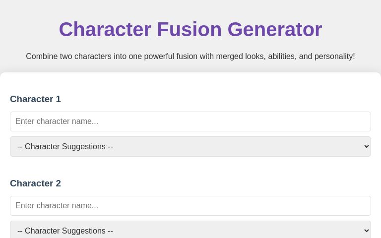 Character Fusion Generator