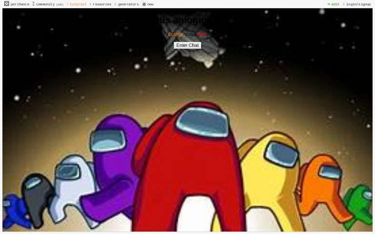 Sus amogus 😳 ― Perchance Generator