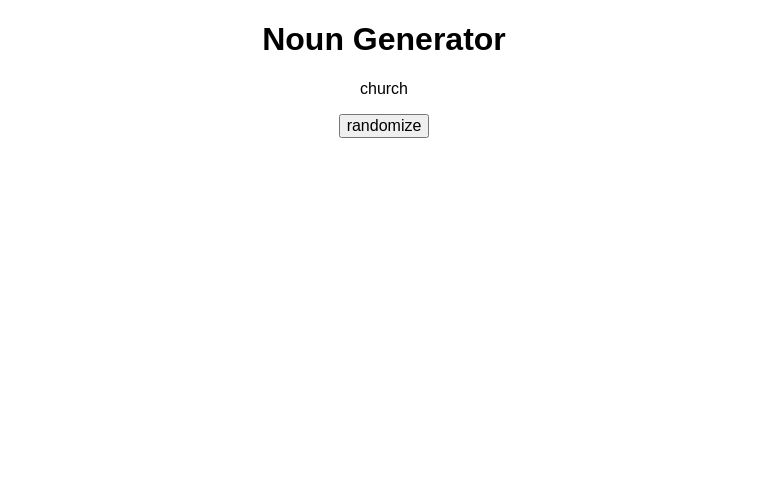 Noun Generator