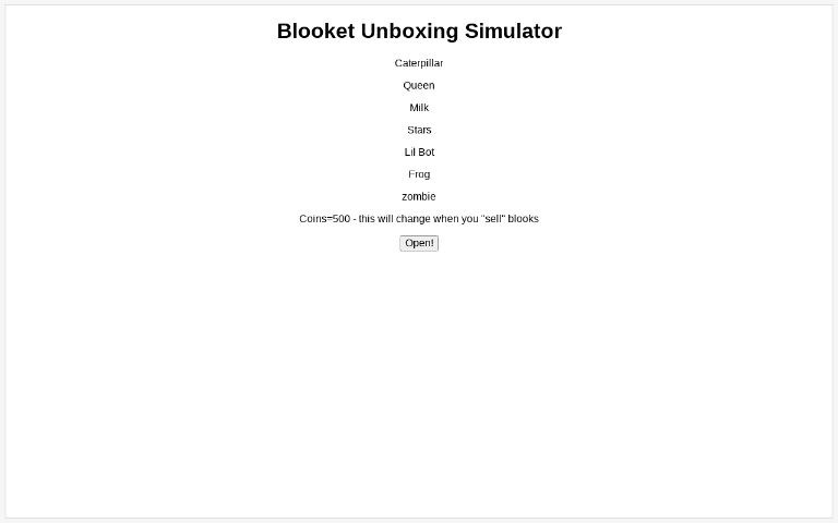 Blooket Unboxing Simulator ― Perchance Generator