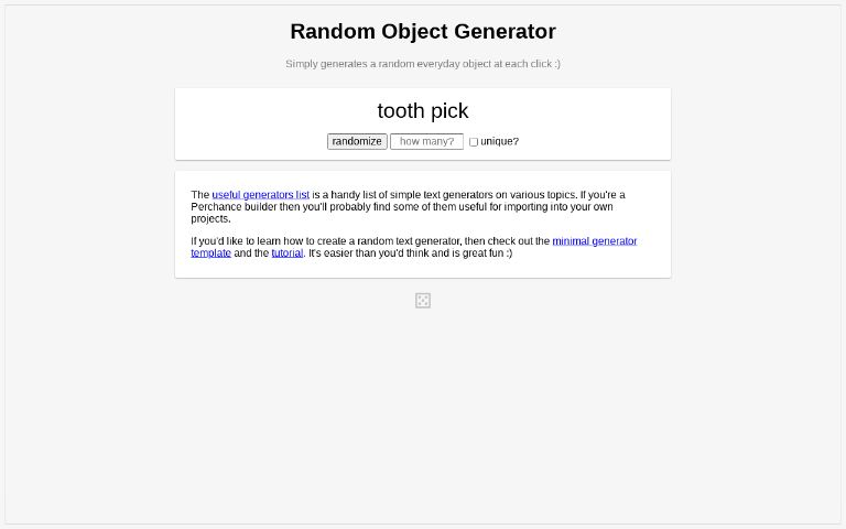 Random Object Generator