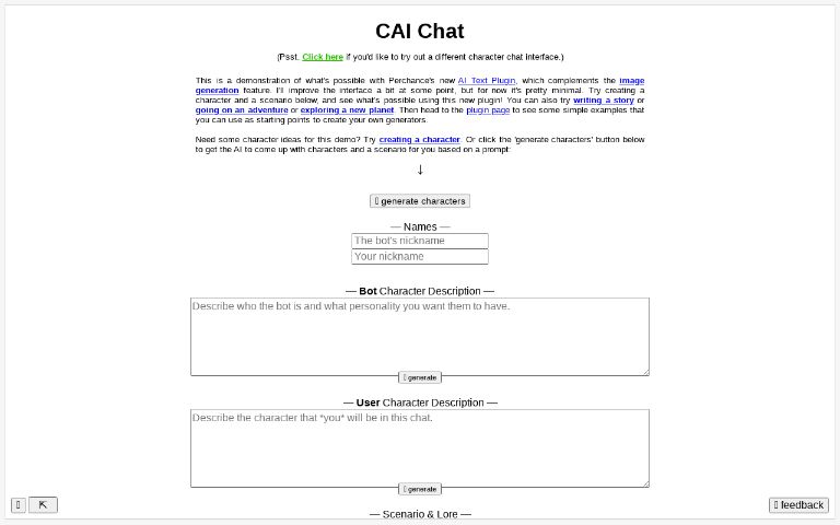CAI Chat (online, free, no sign-up, unlimited)