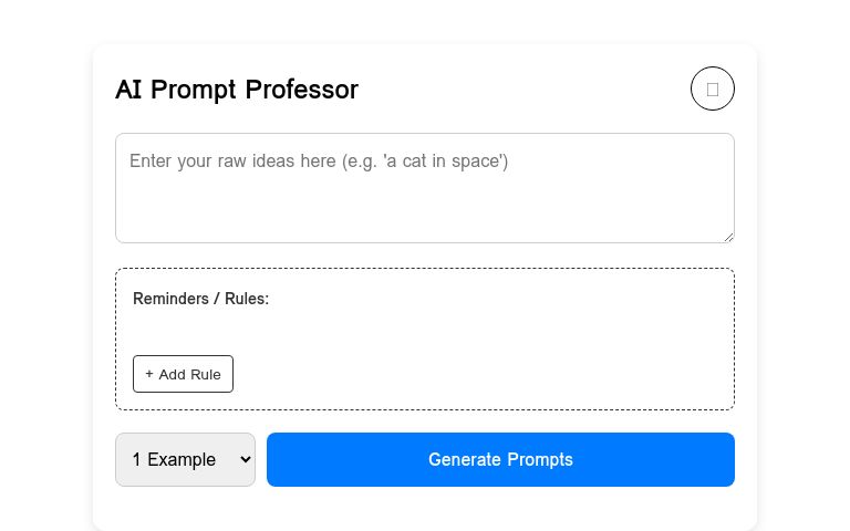 AI Prompt Professor ― Perchance Generator