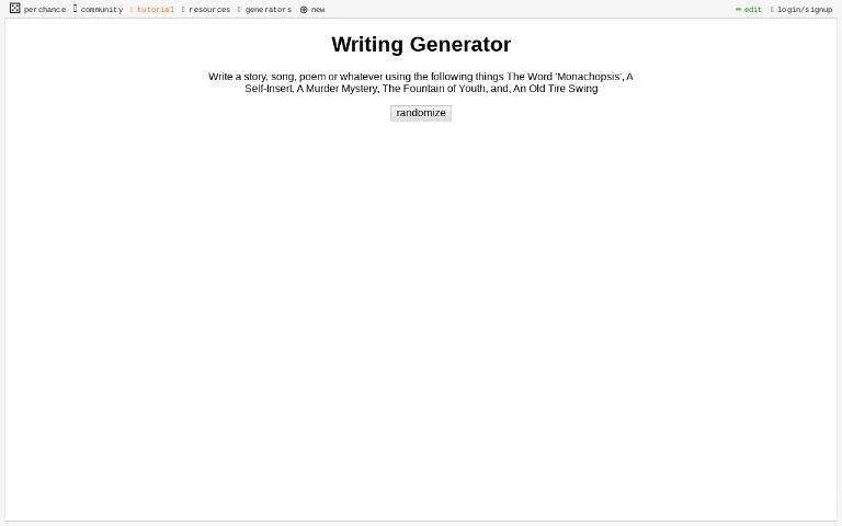 Writing Generator