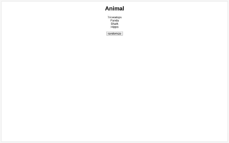 Animal ― Perchance Generator