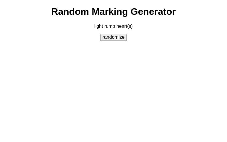 Random Marking Generator