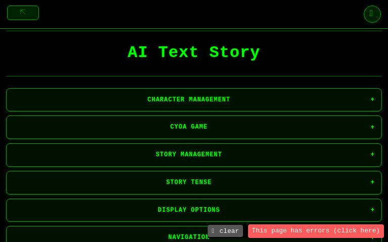 AI Text Story ― Perchance Generator