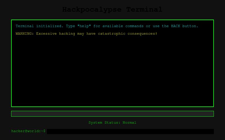 Hackpocalypse Terminal ― Perchance Generator