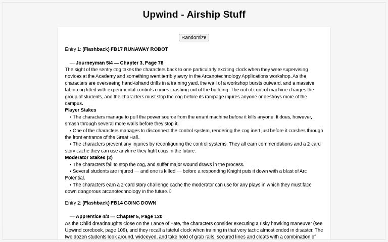 Upwind - Airship Stuff ― Perchance Generator