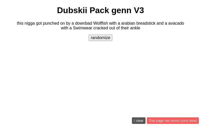 Dubskii Pack genn V3 ― Perchance Generator