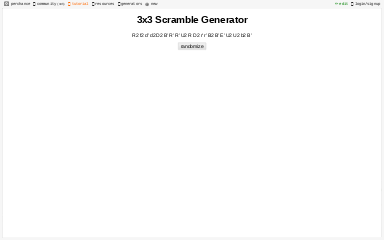 3x3 Scramble Generator