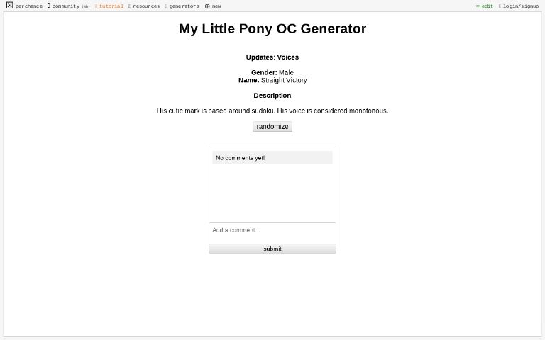My Little Pony OC Generator