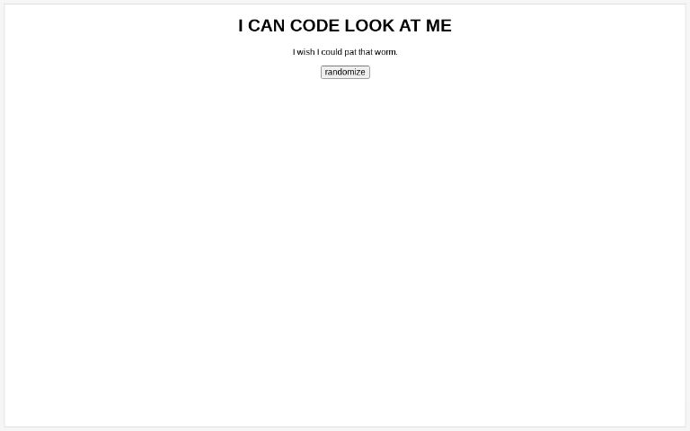 I CAN CODE LOOK AT ME ― Perchance Generator