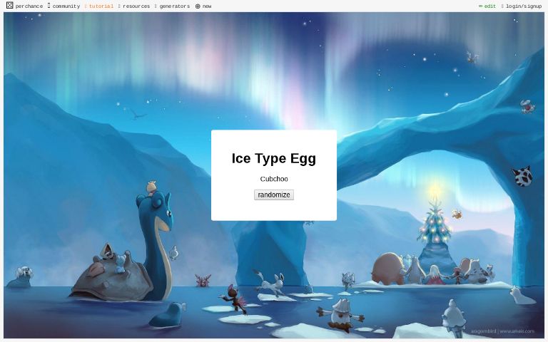 Ice Type Egg ― Perchance Generator