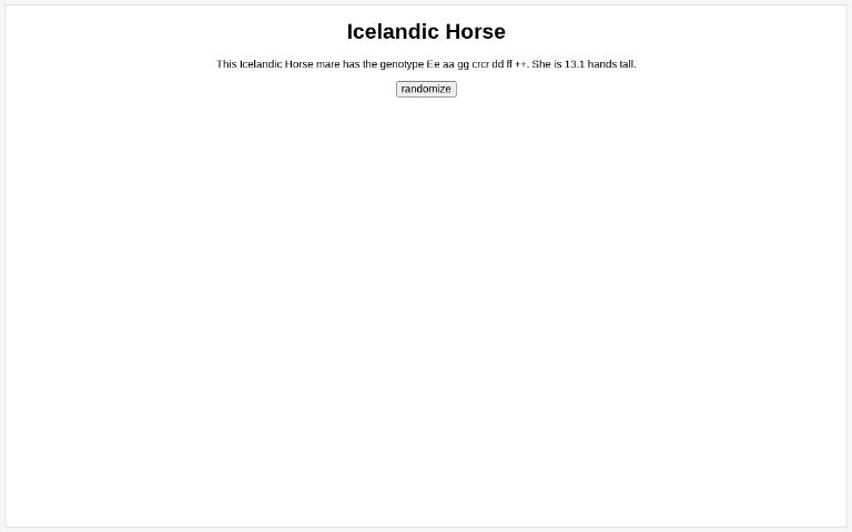 Icelandic Horse ― Perchance Generator