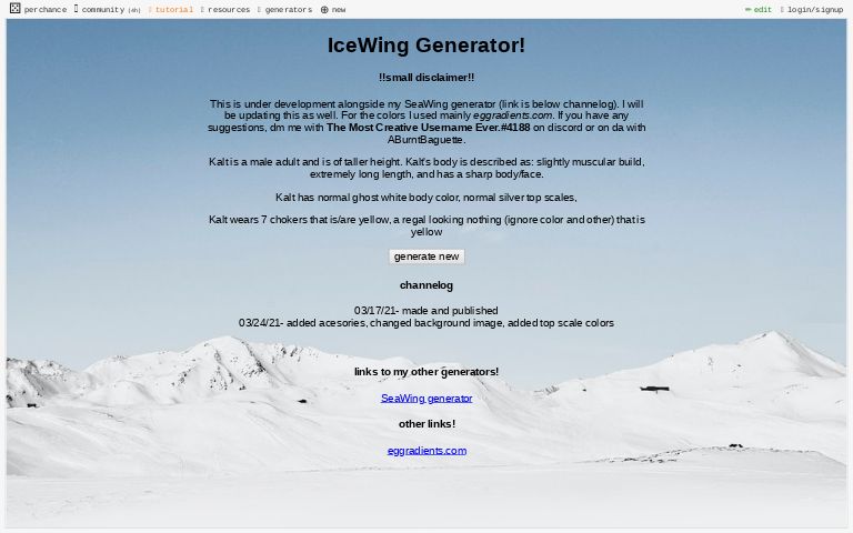 IceWing Generator!
