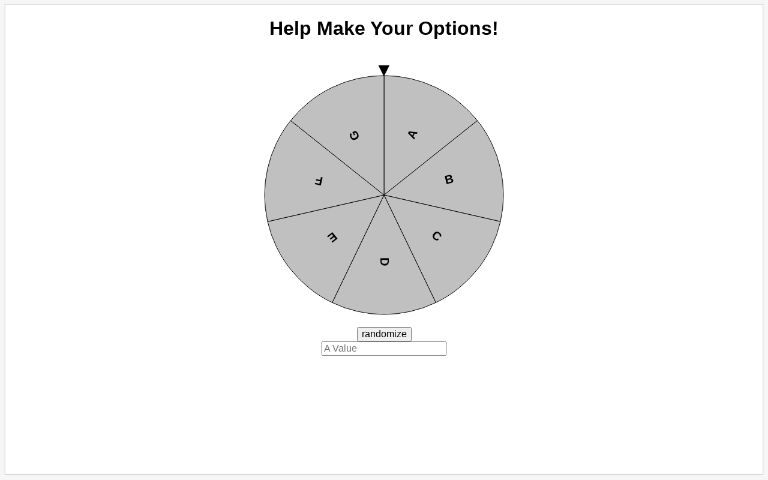 Help Make Your Options! ― Perchance Generator