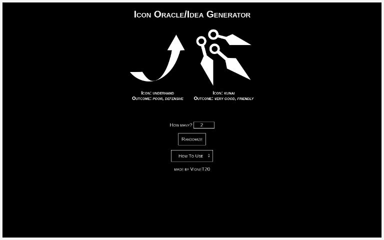 Icon Oracle/Idea Generator