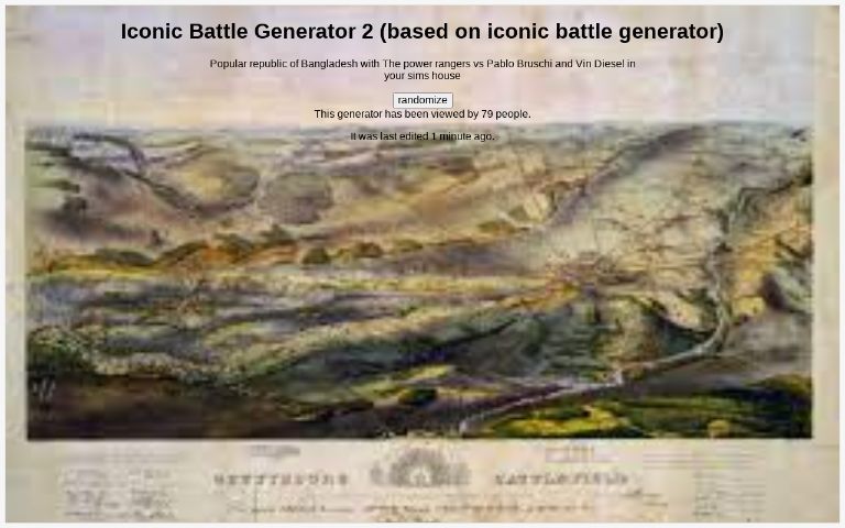 Iconic Battle Generator 2 (based on iconic battle generator)