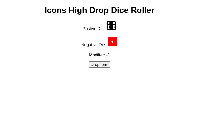 Icons High Drop Dice Roller ― Perchance Generator