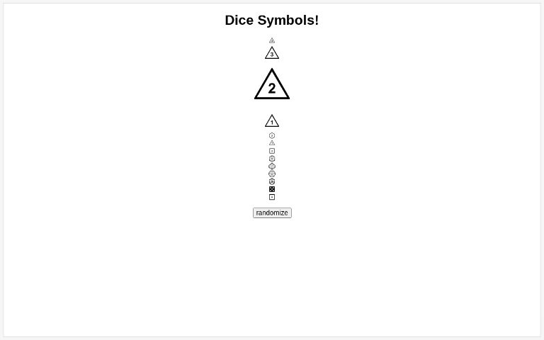 Dice Symbols! ― Perchance Generator
