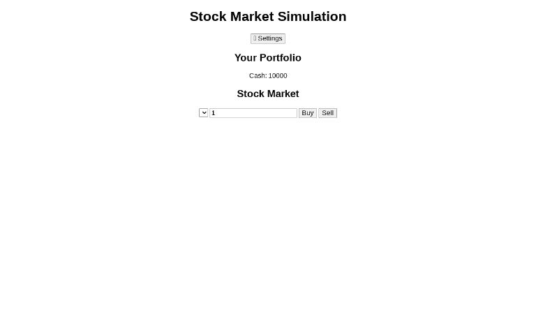 Stock Market Simulation ― Perchance Generator