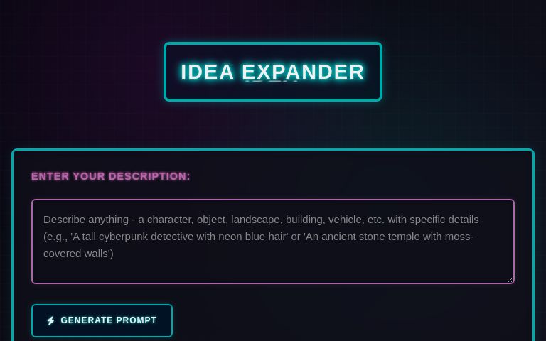 Idea Expander ― Perchance Generator